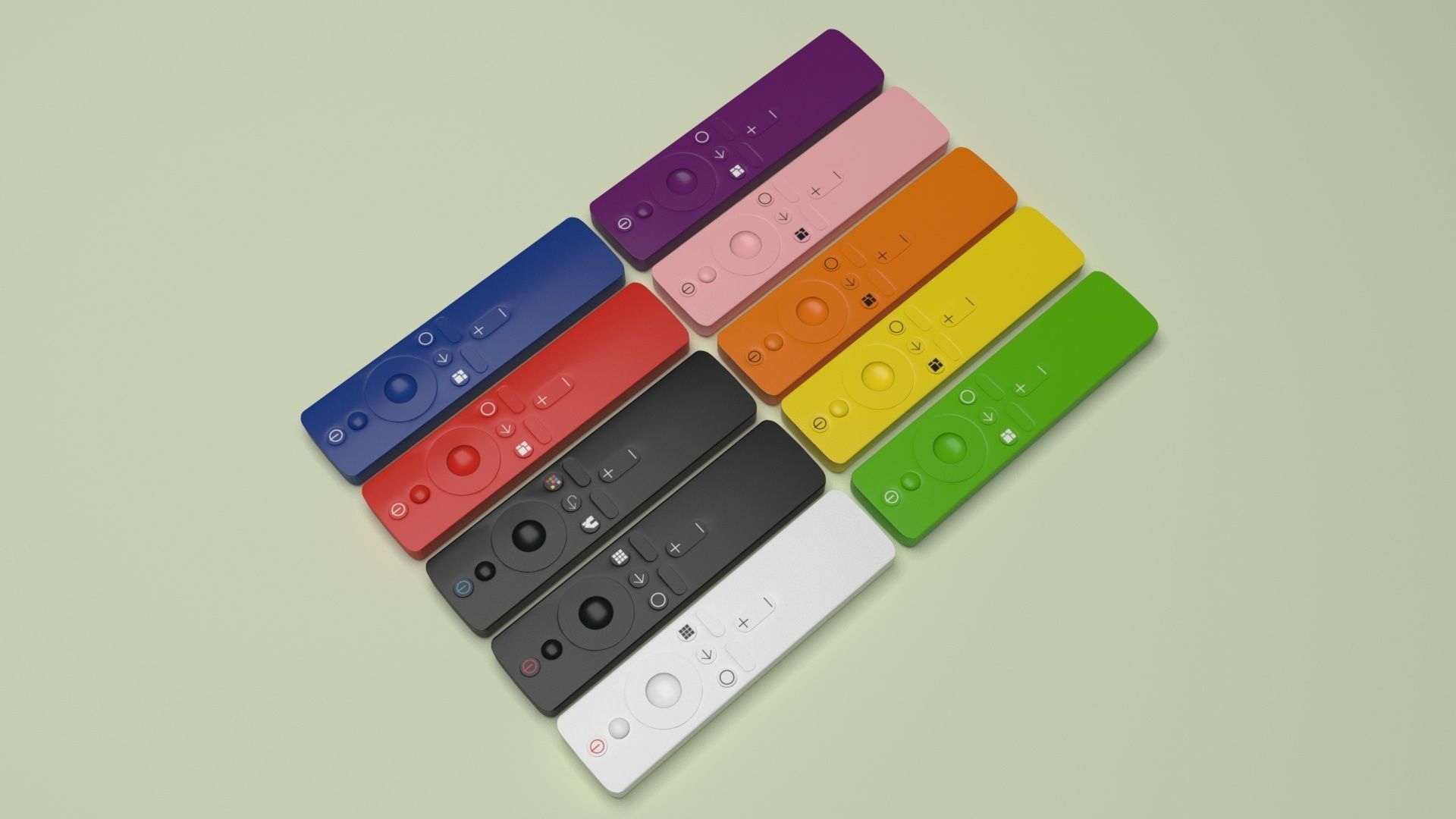 TV Box Remote Controls Set 3D model | CGTrader