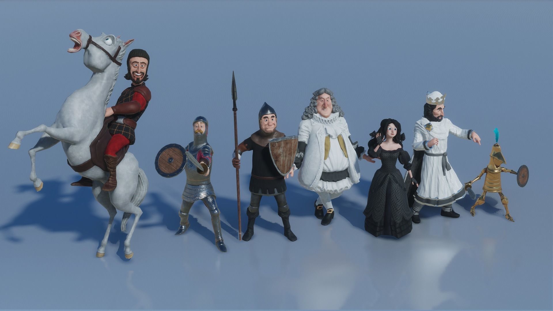3D model Medieval Stylized Characters - Full VR / AR / low-poly | CGTrader