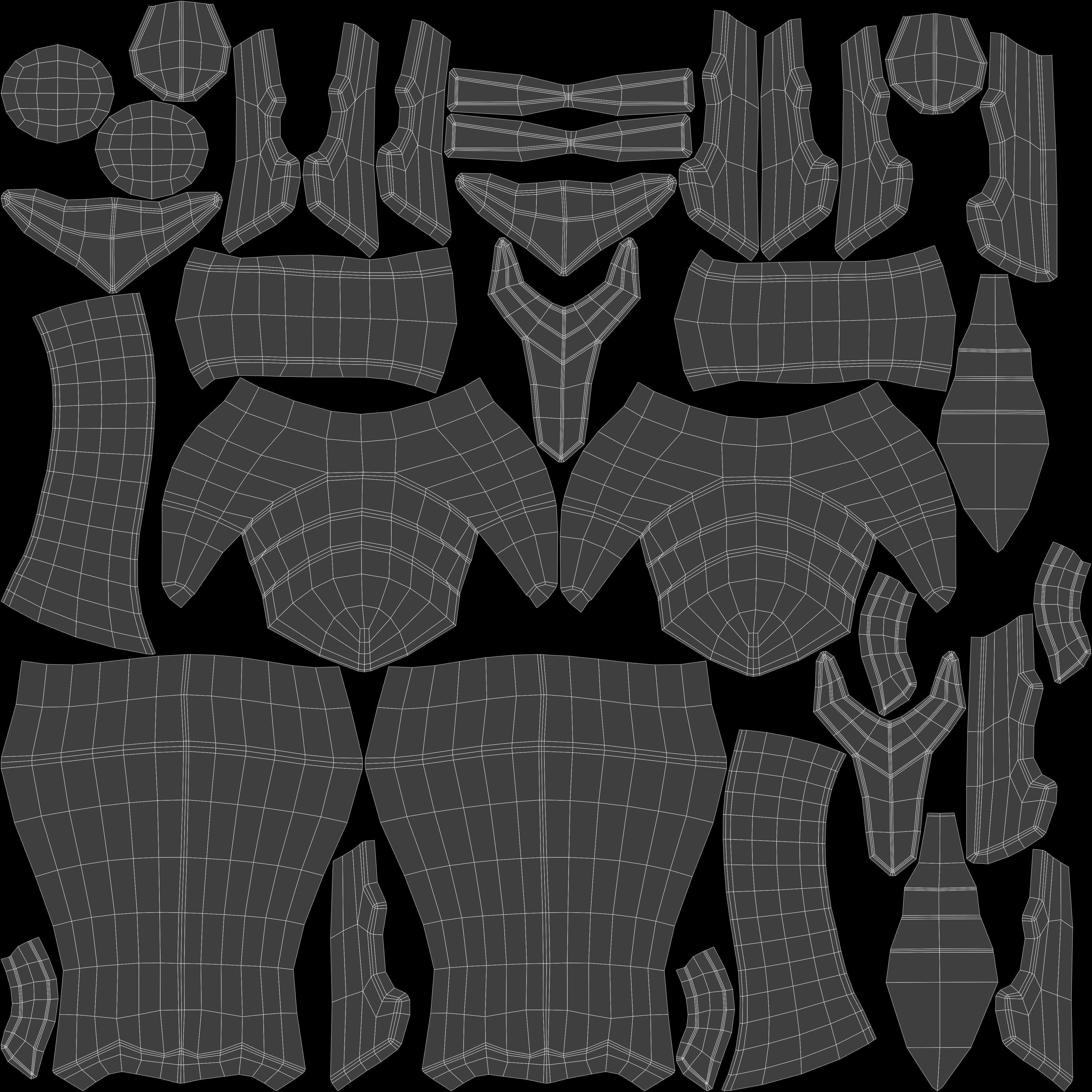 3D model Leg Armor Demon ghost female game and film VR / AR / low-poly ...