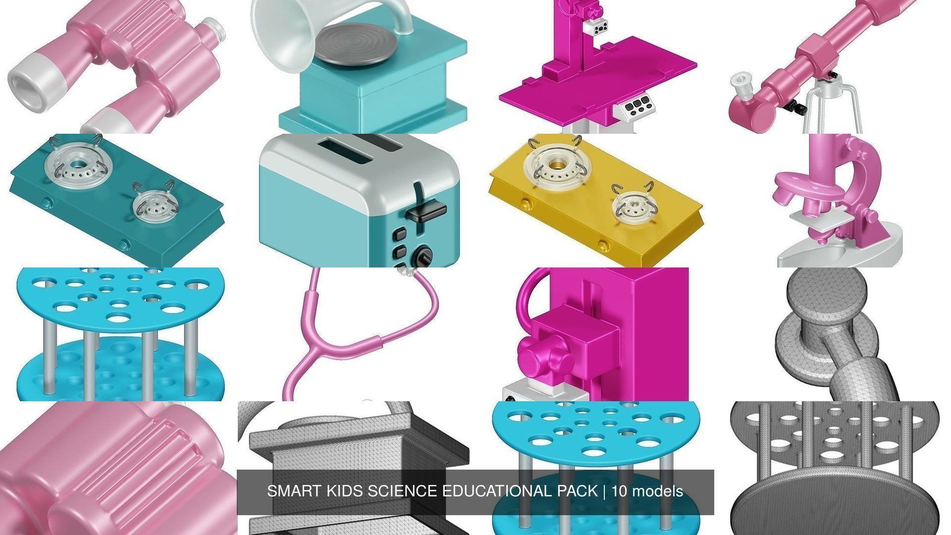 SMART KIDS SCIENCE EDUCATIONAL PACK 3D Model Collection | CGTrader