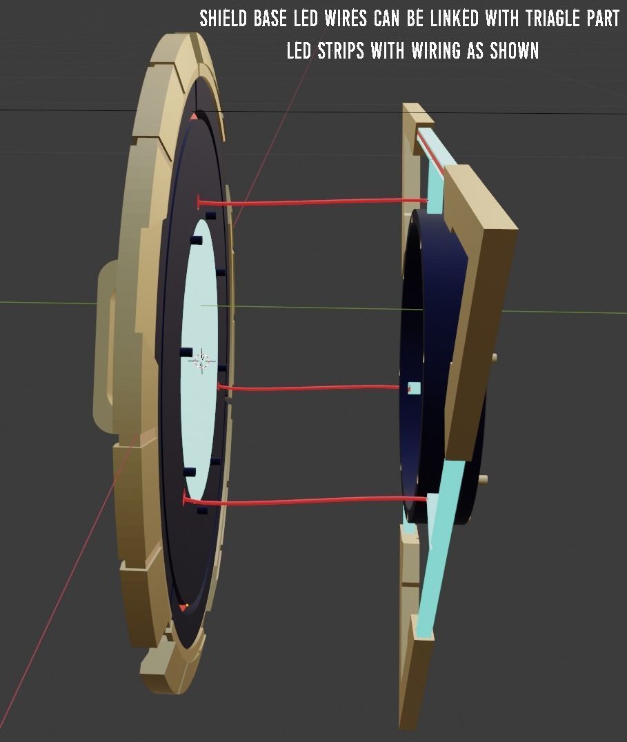 Genshin Impact - Candace shield - led strips support 3D model 3D ...