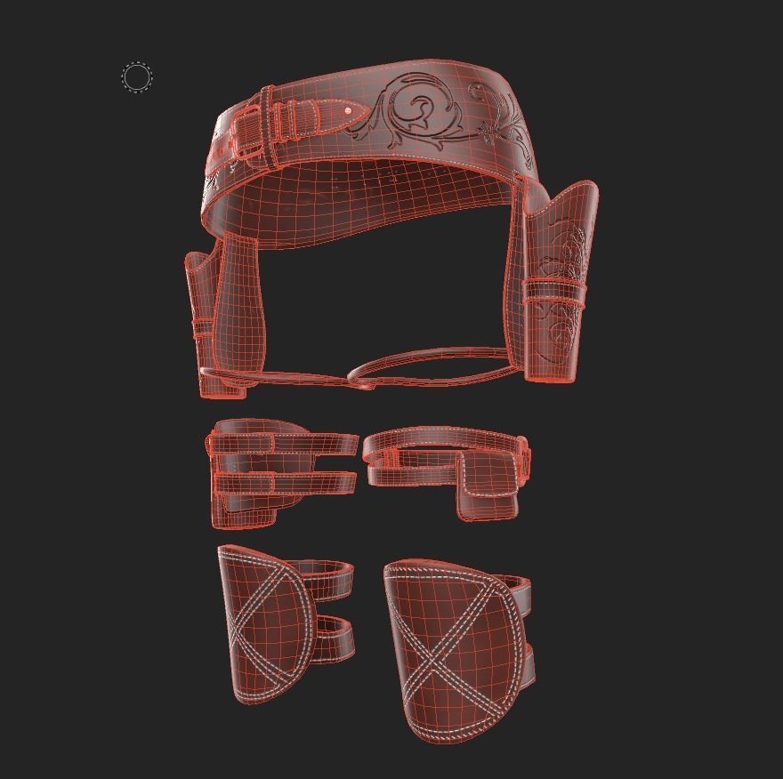 gaming character belt 3D model | CGTrader