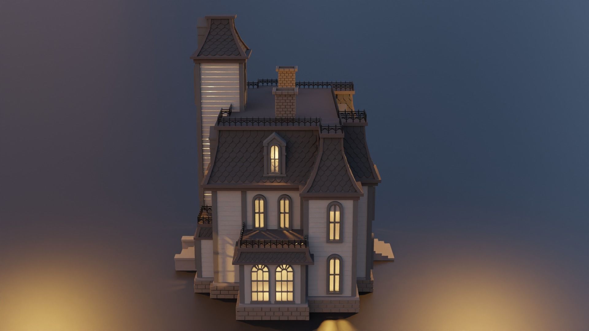 Addams Family House 3D model | CGTrader