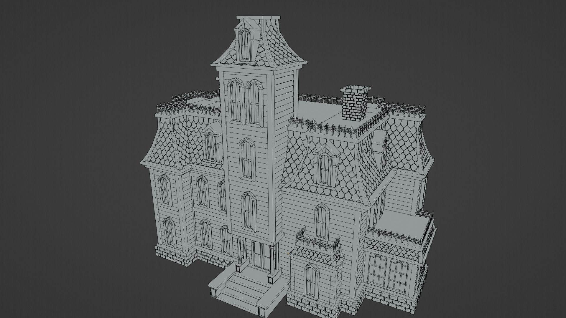 Addams Family House 3D model | CGTrader