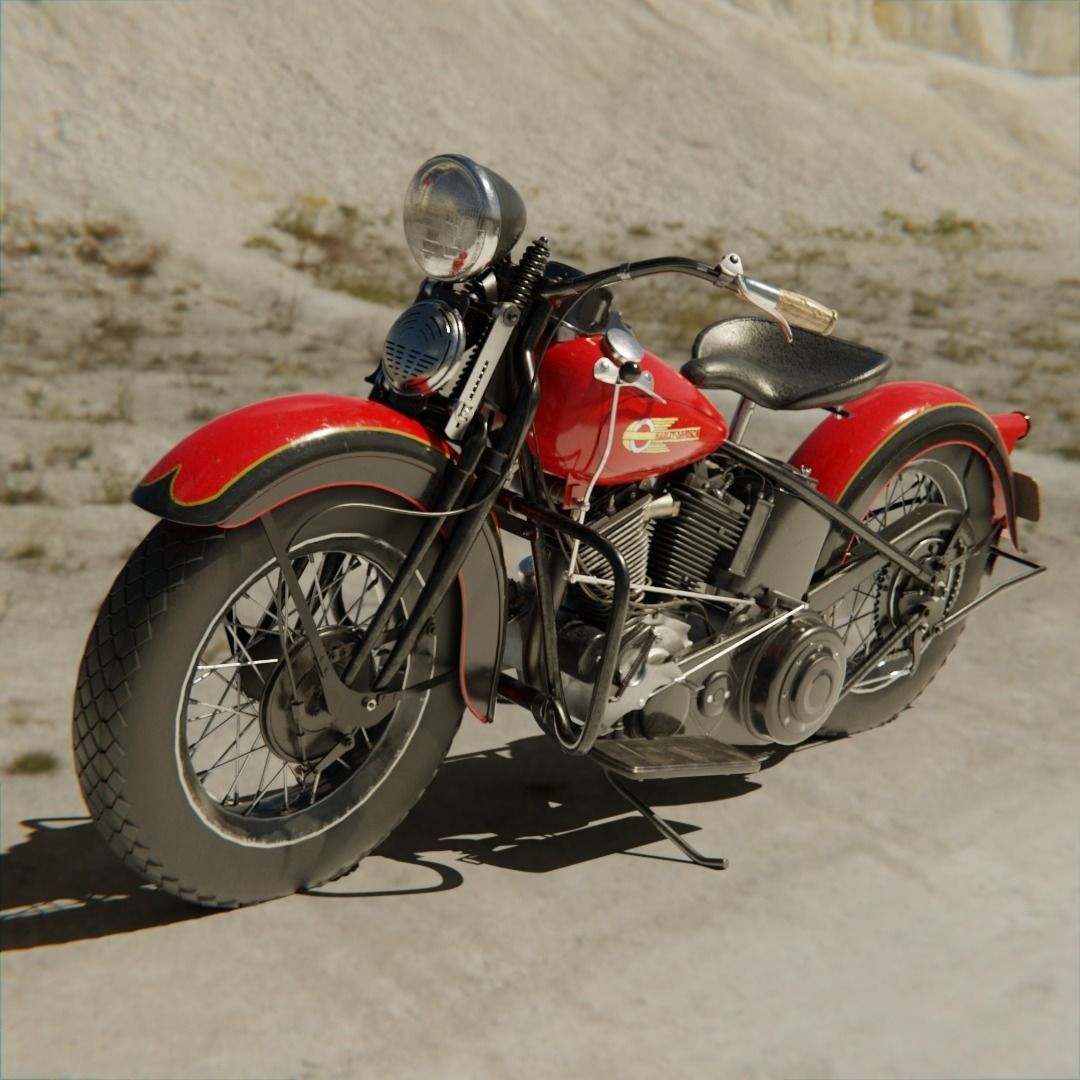 Harley-Davidson Knucklehead 3D model | CGTrader