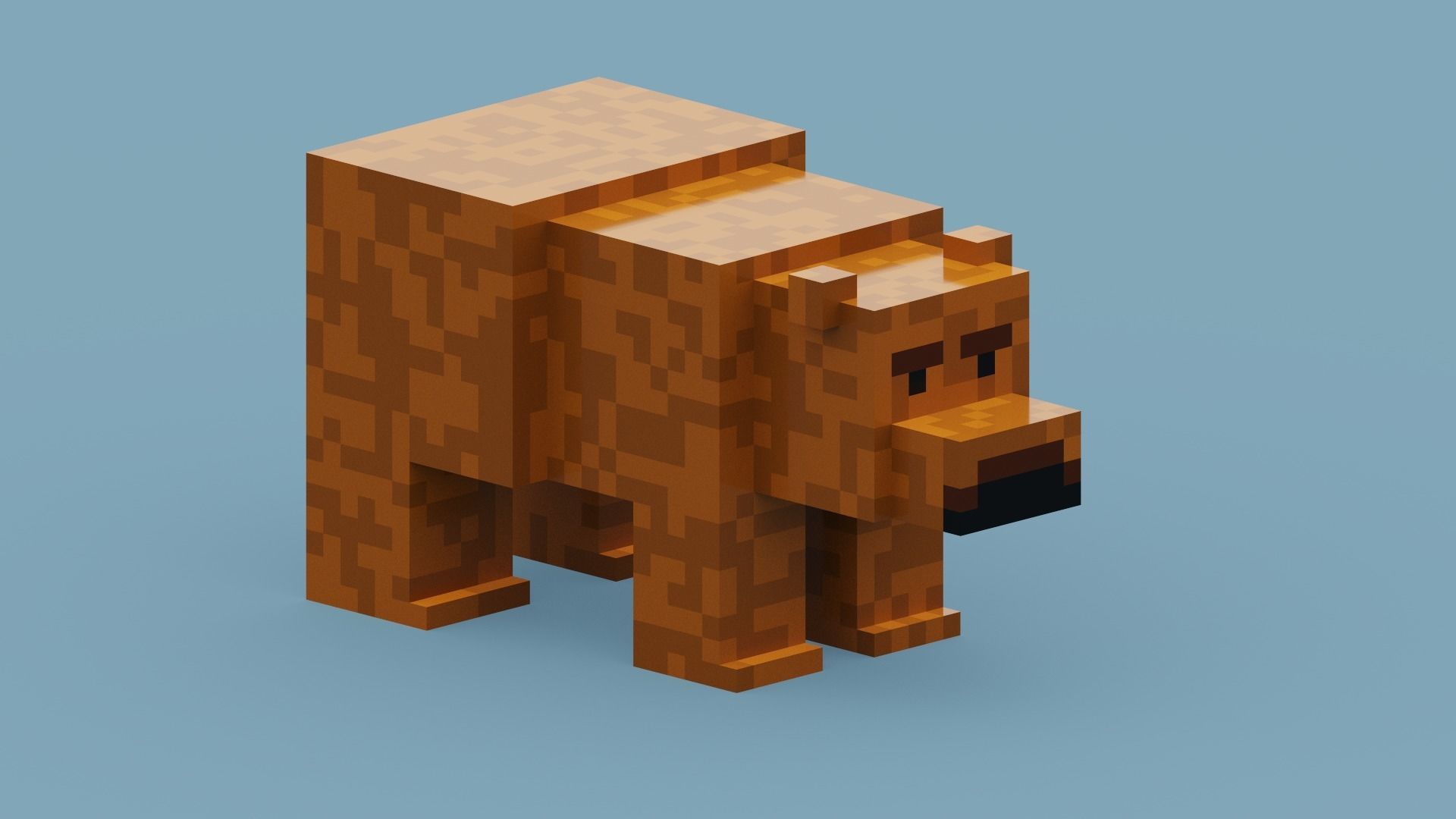 3D model Minecraft Grizzly Bear VR / AR / low-poly | CGTrader