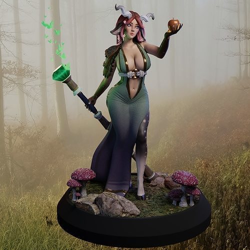 Faun Druid - presupported - QB Works 3D model 3D printable | CGTrader