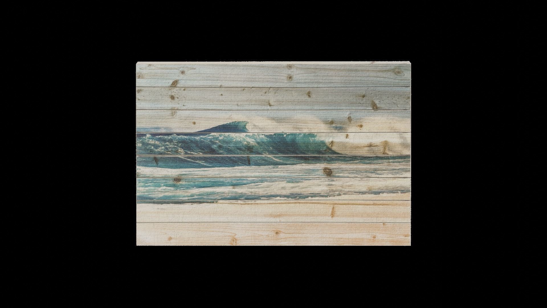 3D model Blue Waves Wood Wall Art VR / AR / low-poly | CGTrader