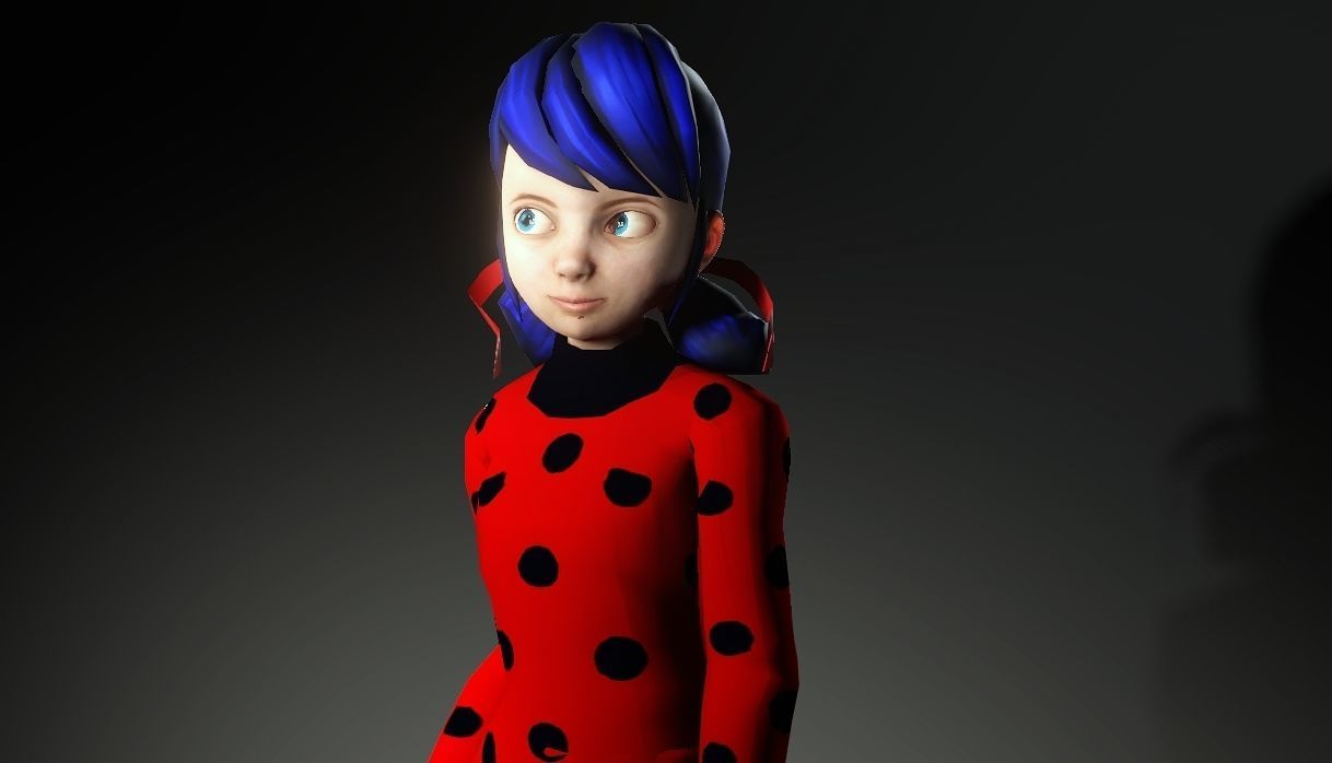 Miraculous Ladybug - Marinette 3D model animated rigged | CGTrader