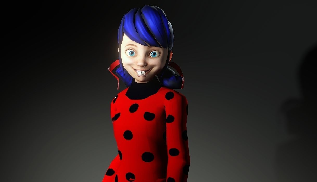 Miraculous Ladybug - Marinette 3D model animated rigged | CGTrader