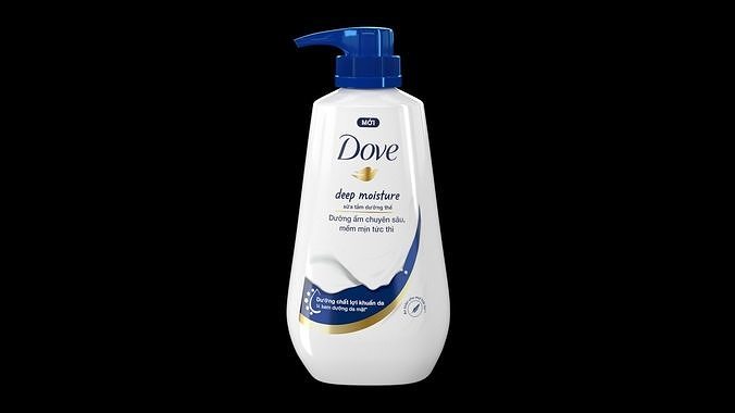Dove shower gel bottle 3D model animated | CGTrader