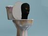 Skibidi toilet mask toilet man 3D model rigged | CGTrader