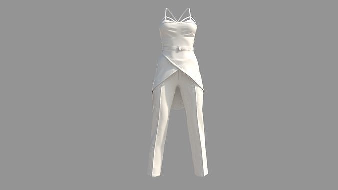 female outfit Dress clothes 3D model | CGTrader