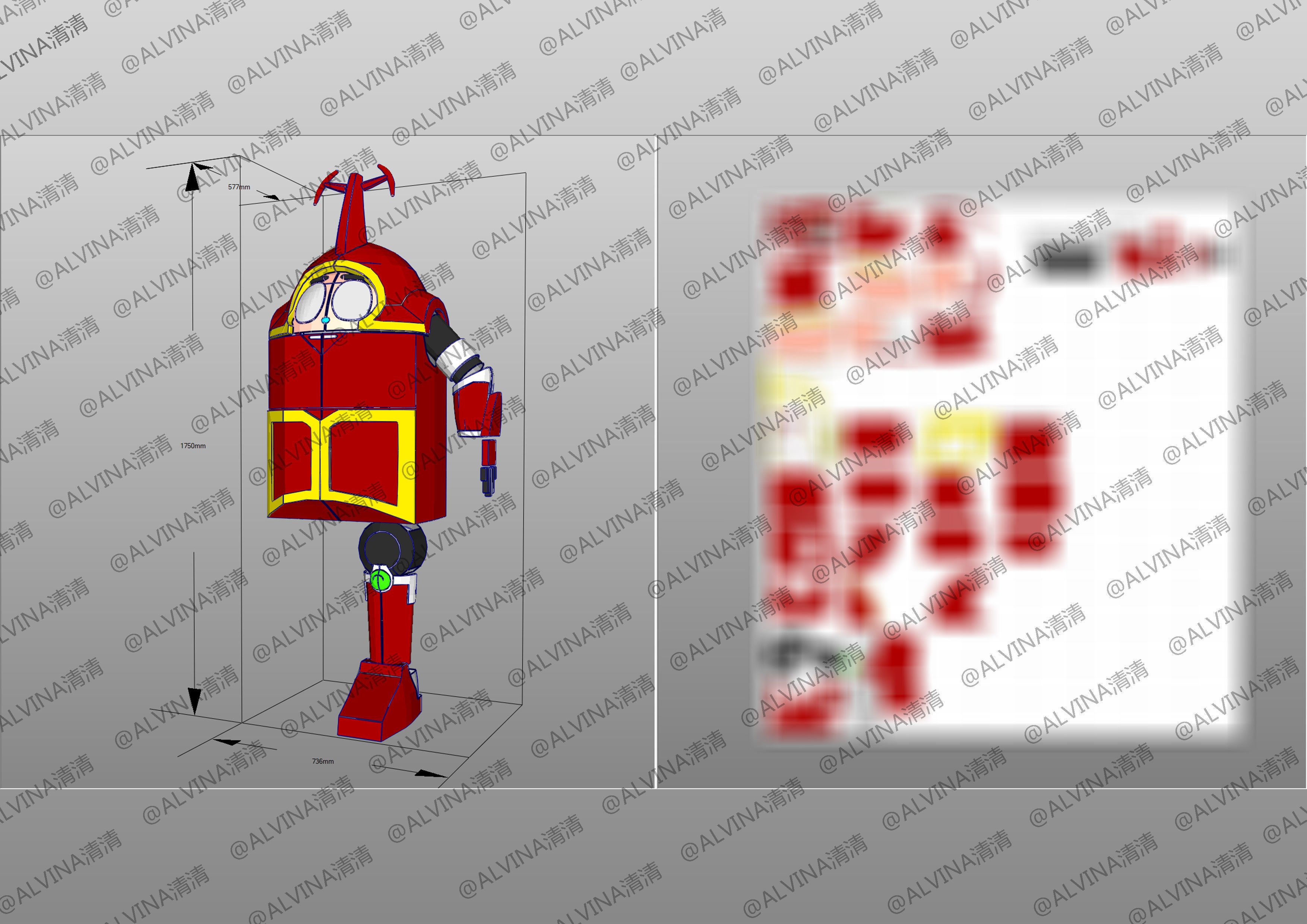 3D model B-Robo Kabutack Basic form Cosplay Pepakura Foam Full VR / AR ...