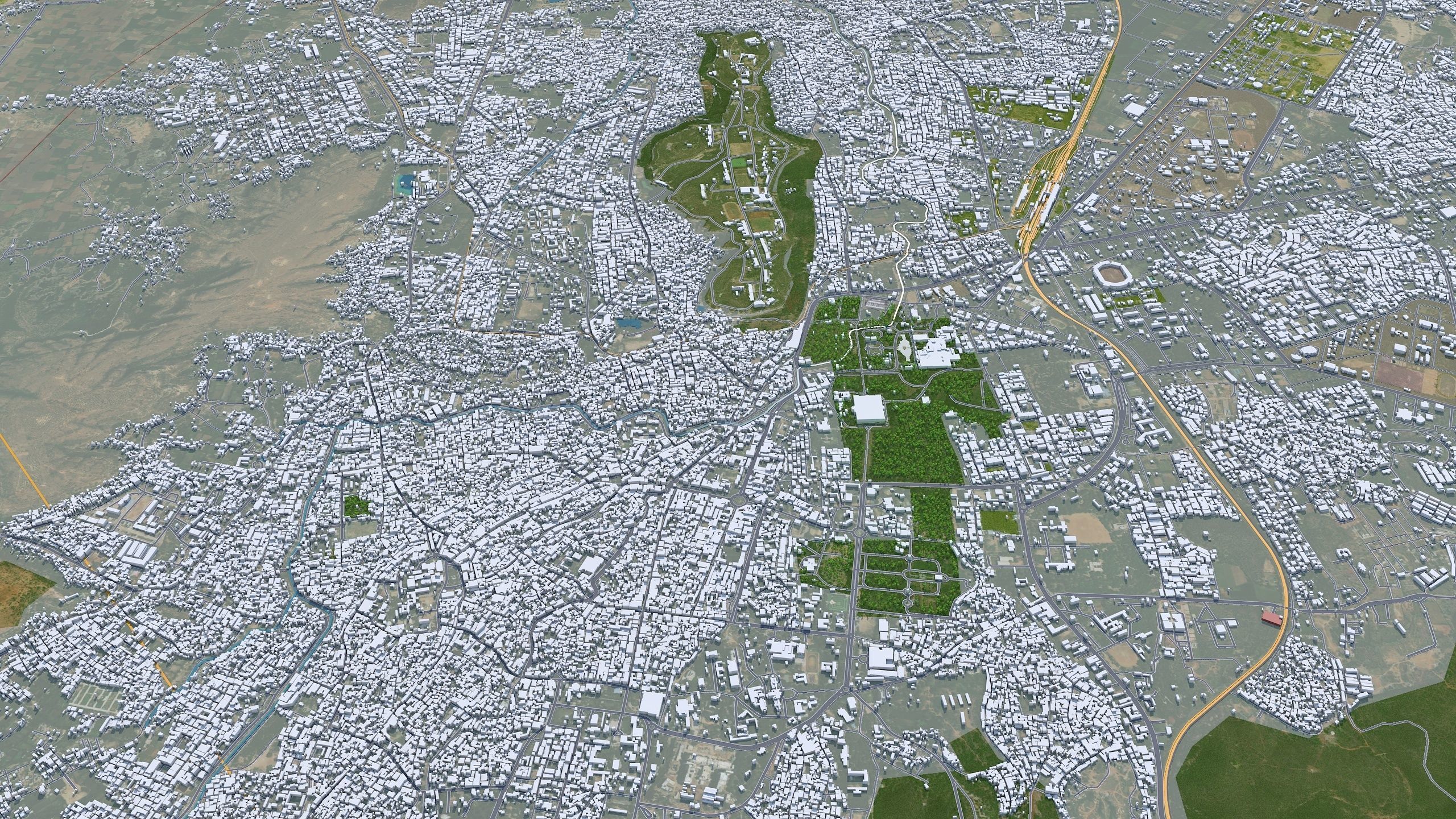 3D model Gwalior Madhya Pradesh India 25km VR / AR / low-poly | CGTrader