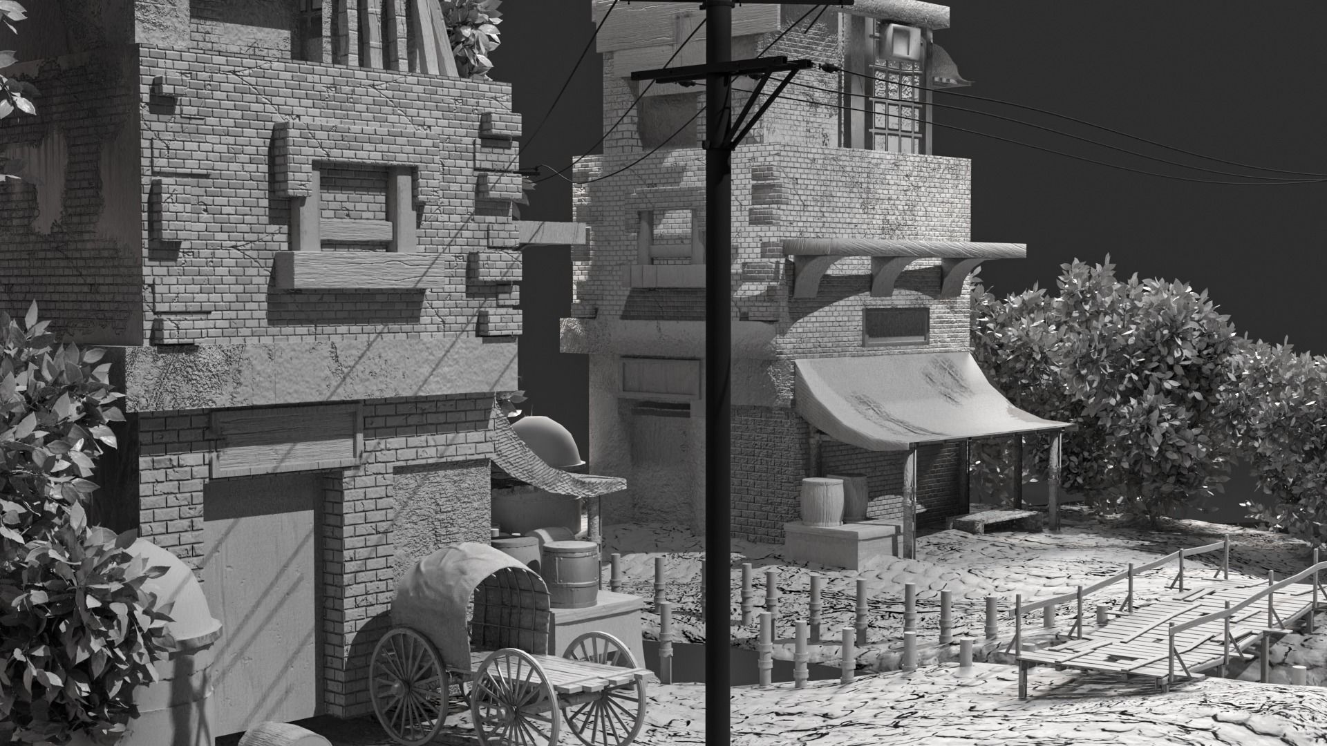 3D model COMICS HOUSE VR / AR / low-poly | CGTrader