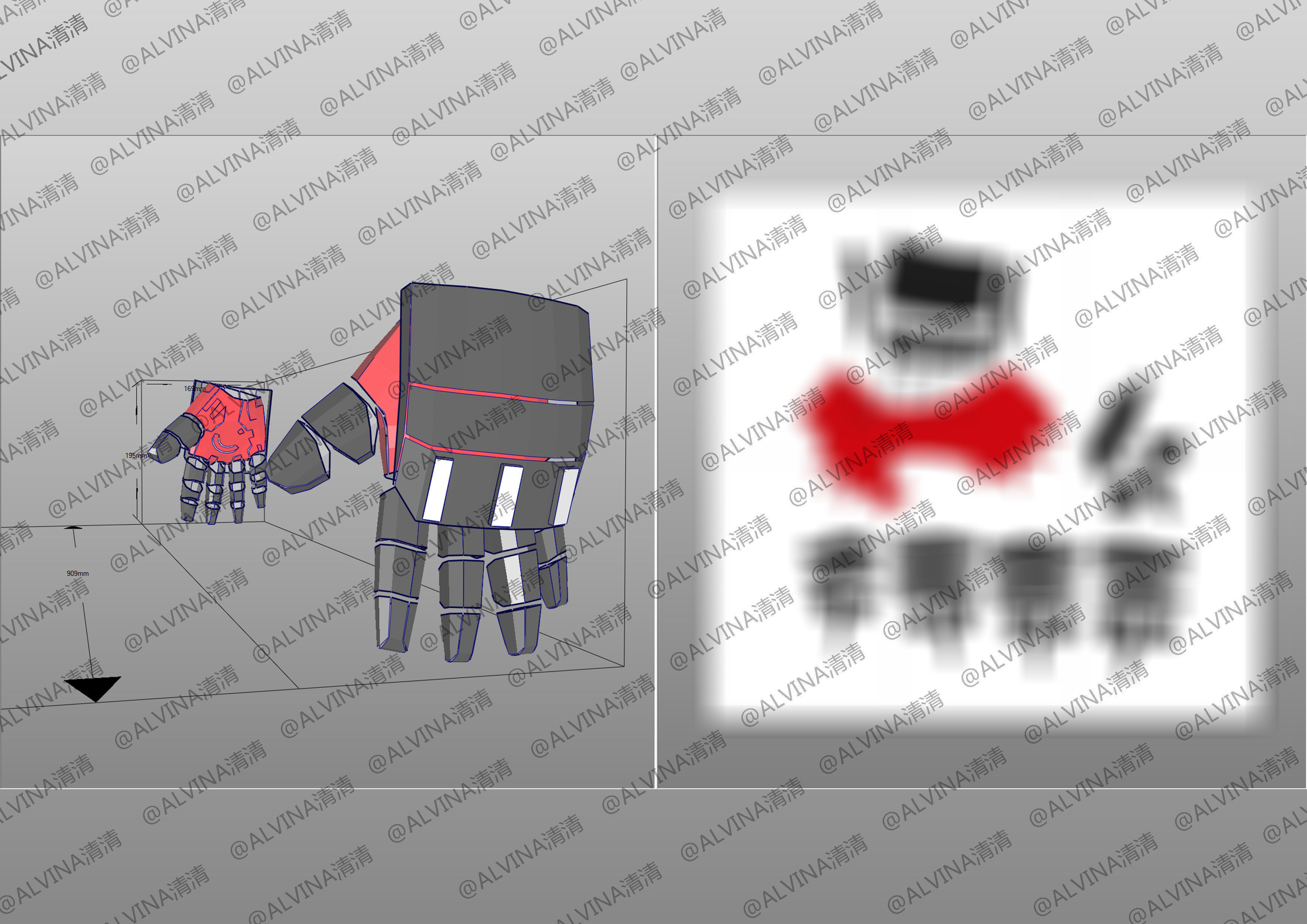 3D model Armorized Deadpool Cosplay Pepakura Foam Full VR / AR / low ...