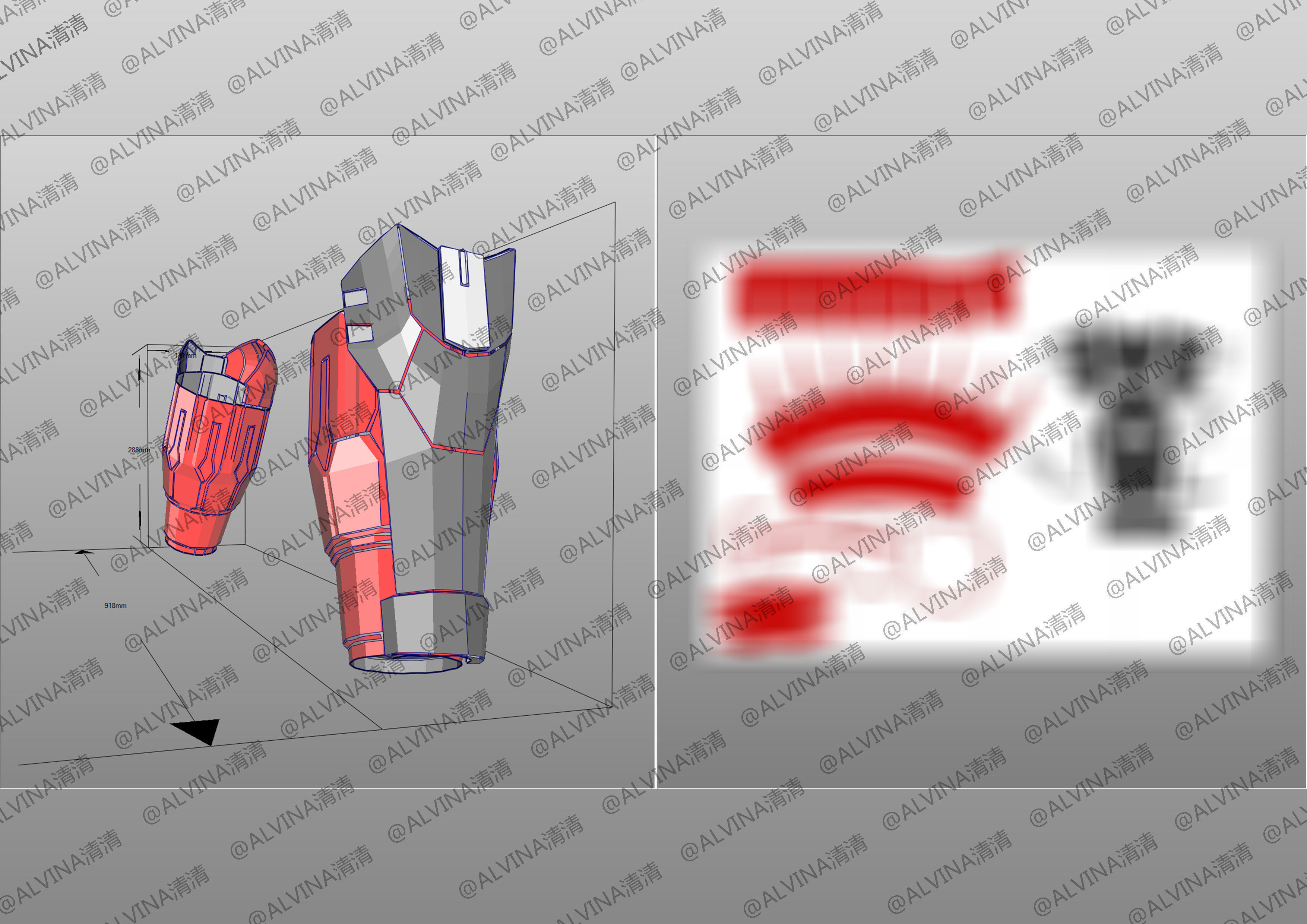 3D model Armorized Deadpool Cosplay Pepakura Foam Full VR / AR / low ...