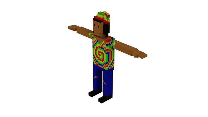 3D model CIVILIANS VOXEL CHARACTER VR / AR / low-poly | CGTrader