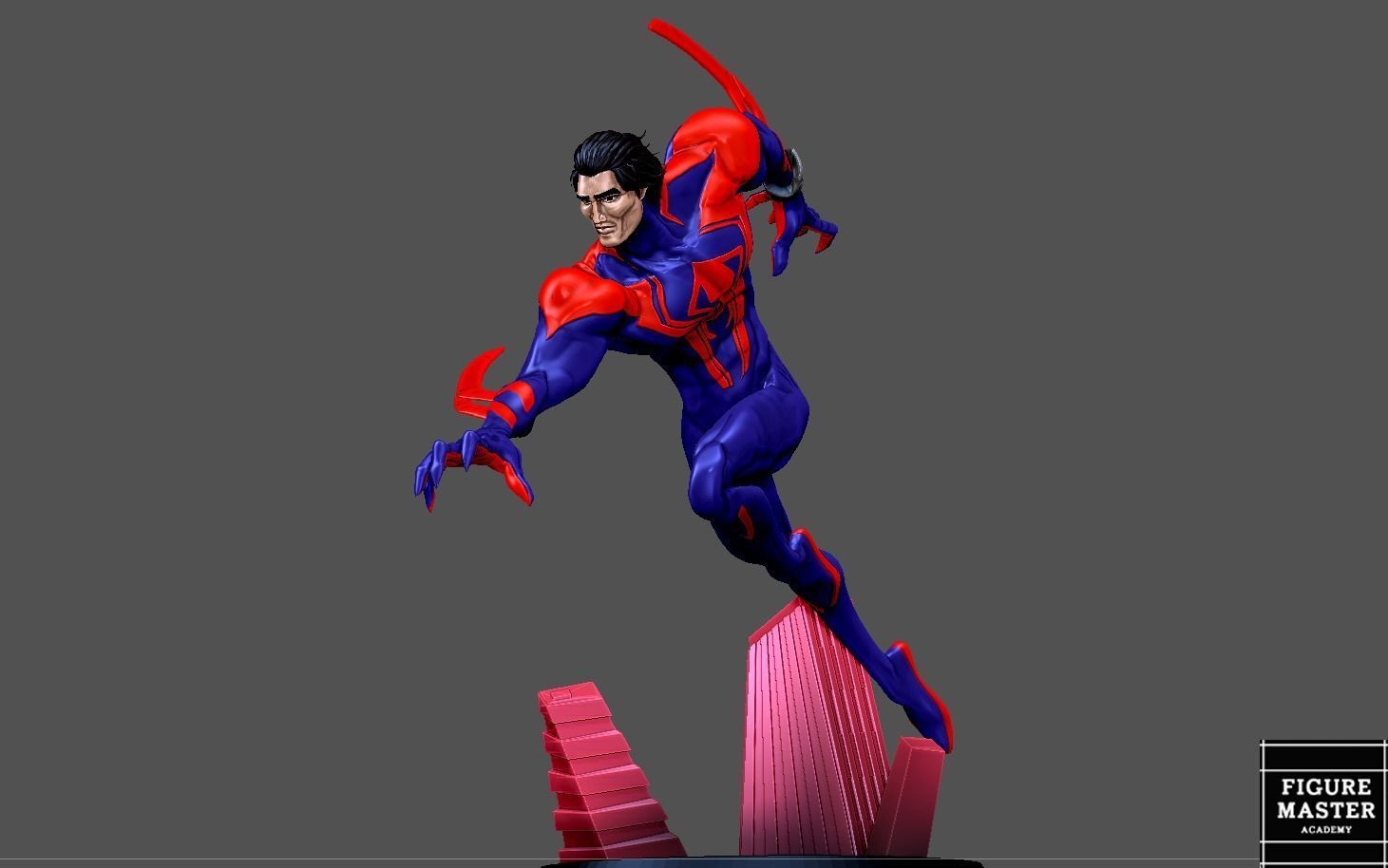 SPIDERMAN 2099 POS ACROSS THE SPIDERVERSE MIGUEL OHARA 3D model 3D ...