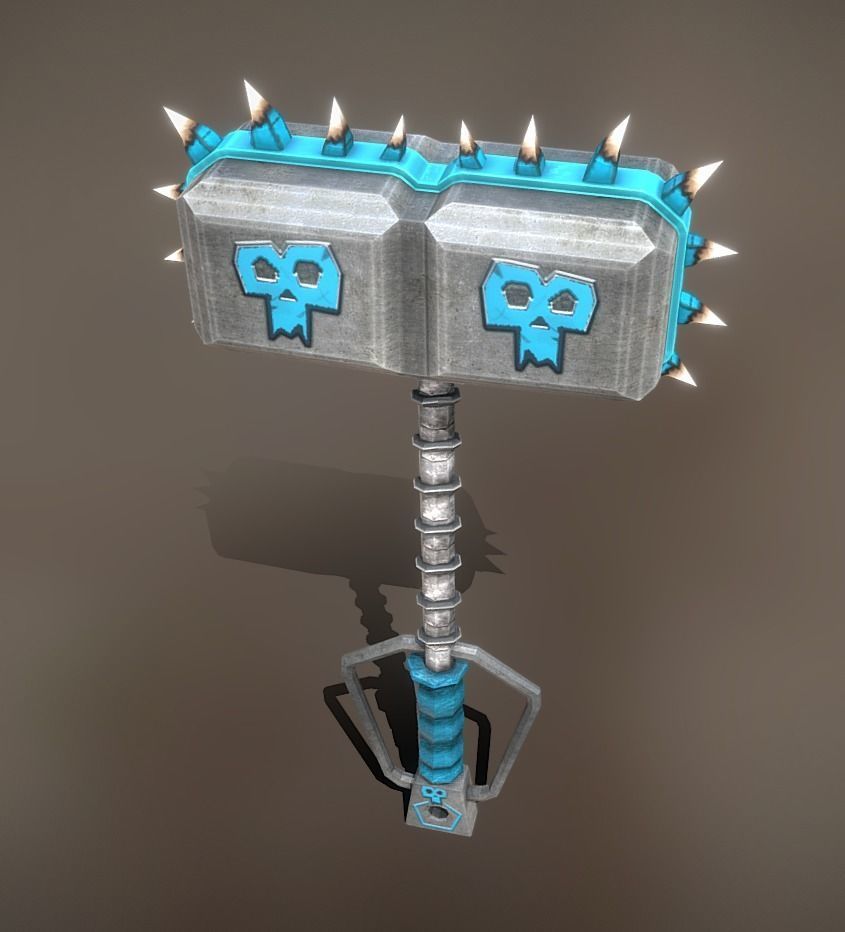 3D model Weapon Hammer Stylized VR / AR / low-poly | CGTrader