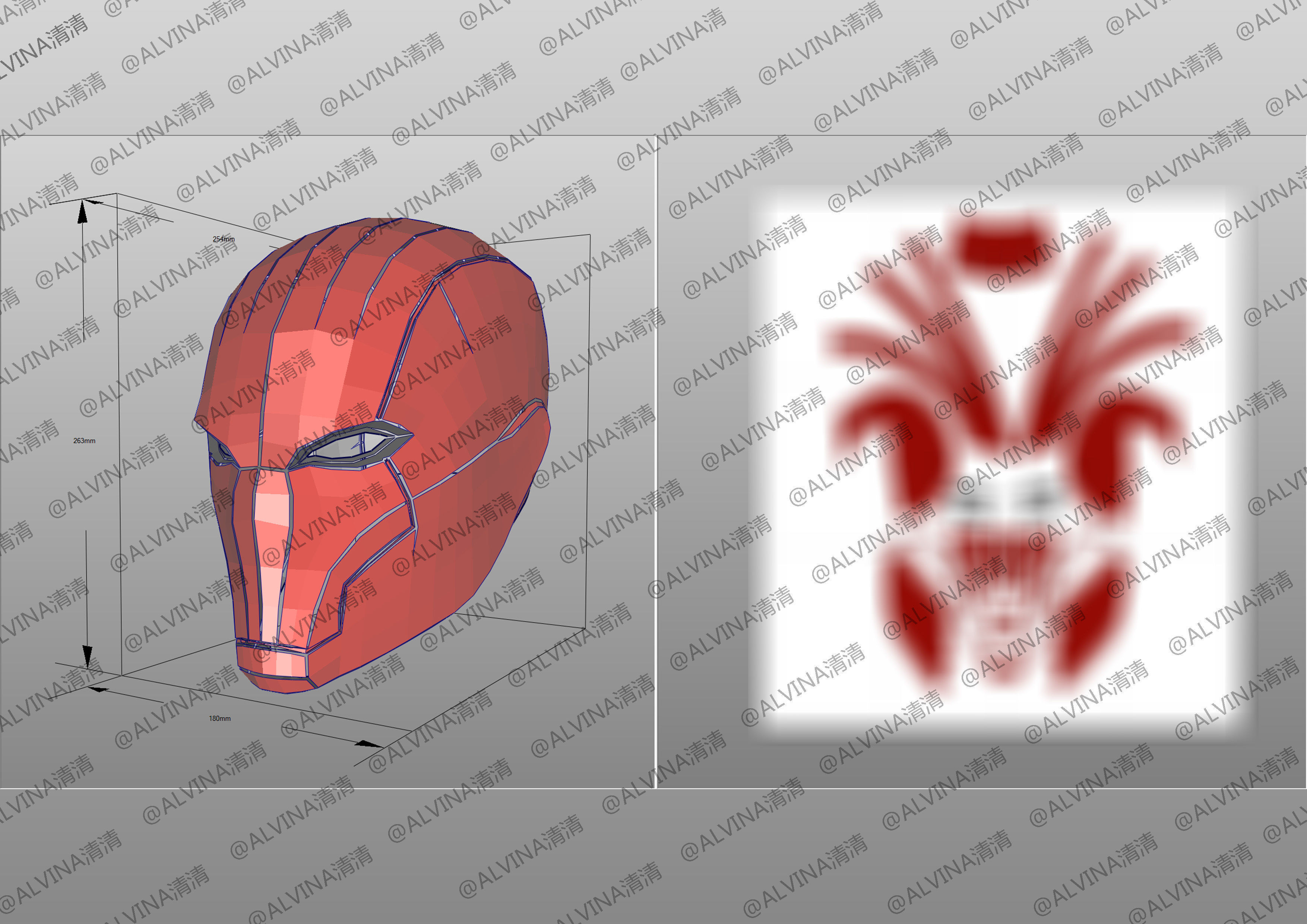 3D model Red Hood Robin Jason Todd Cosplay Pepakura Foam Full VR / AR ...