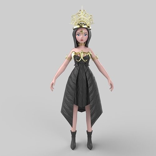 Girl toonish 3D model | CGTrader