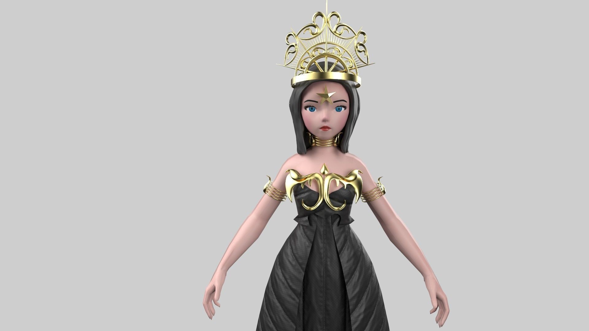 Girl toonish 3D model | CGTrader
