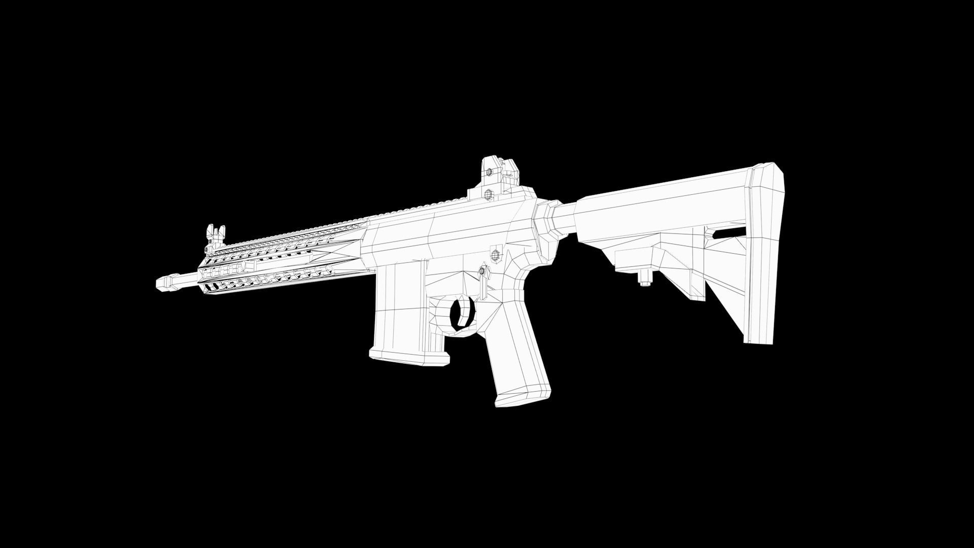 3D model M4 gun VR / AR / low-poly | CGTrader