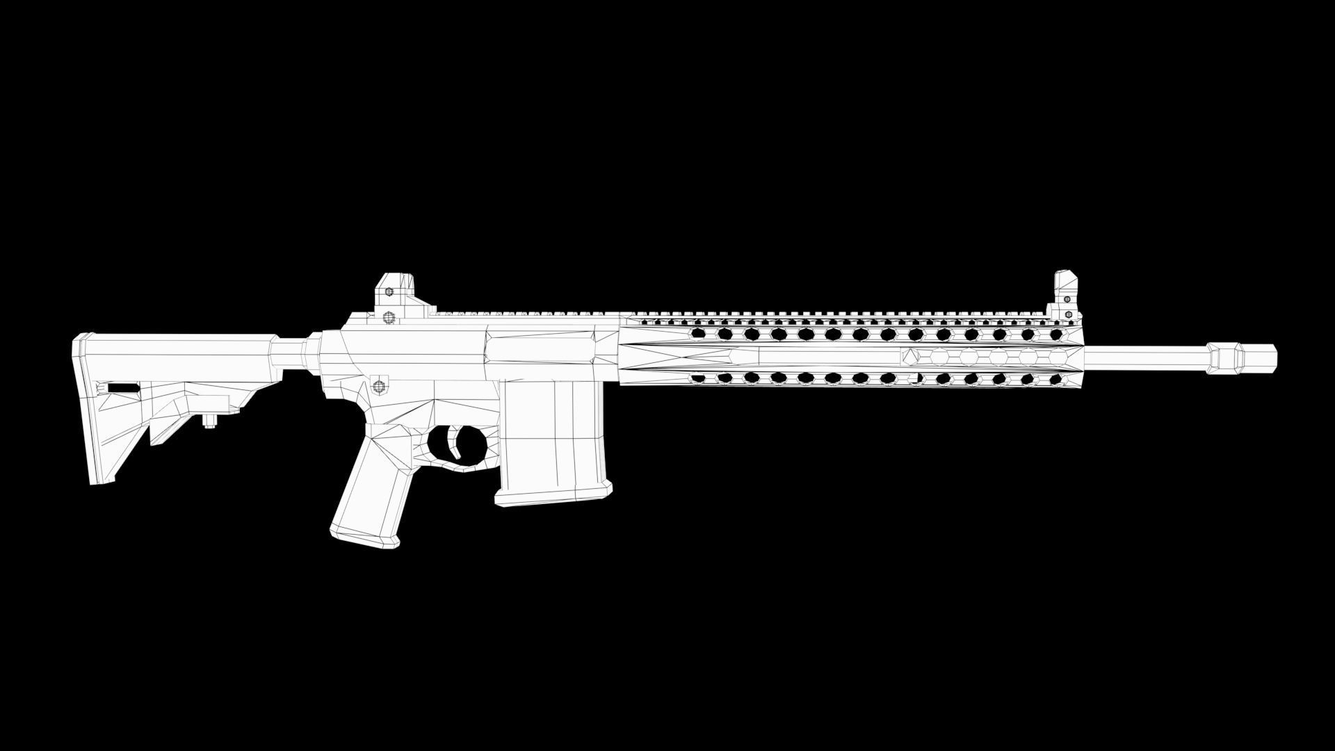 3D model M4 gun VR / AR / low-poly | CGTrader