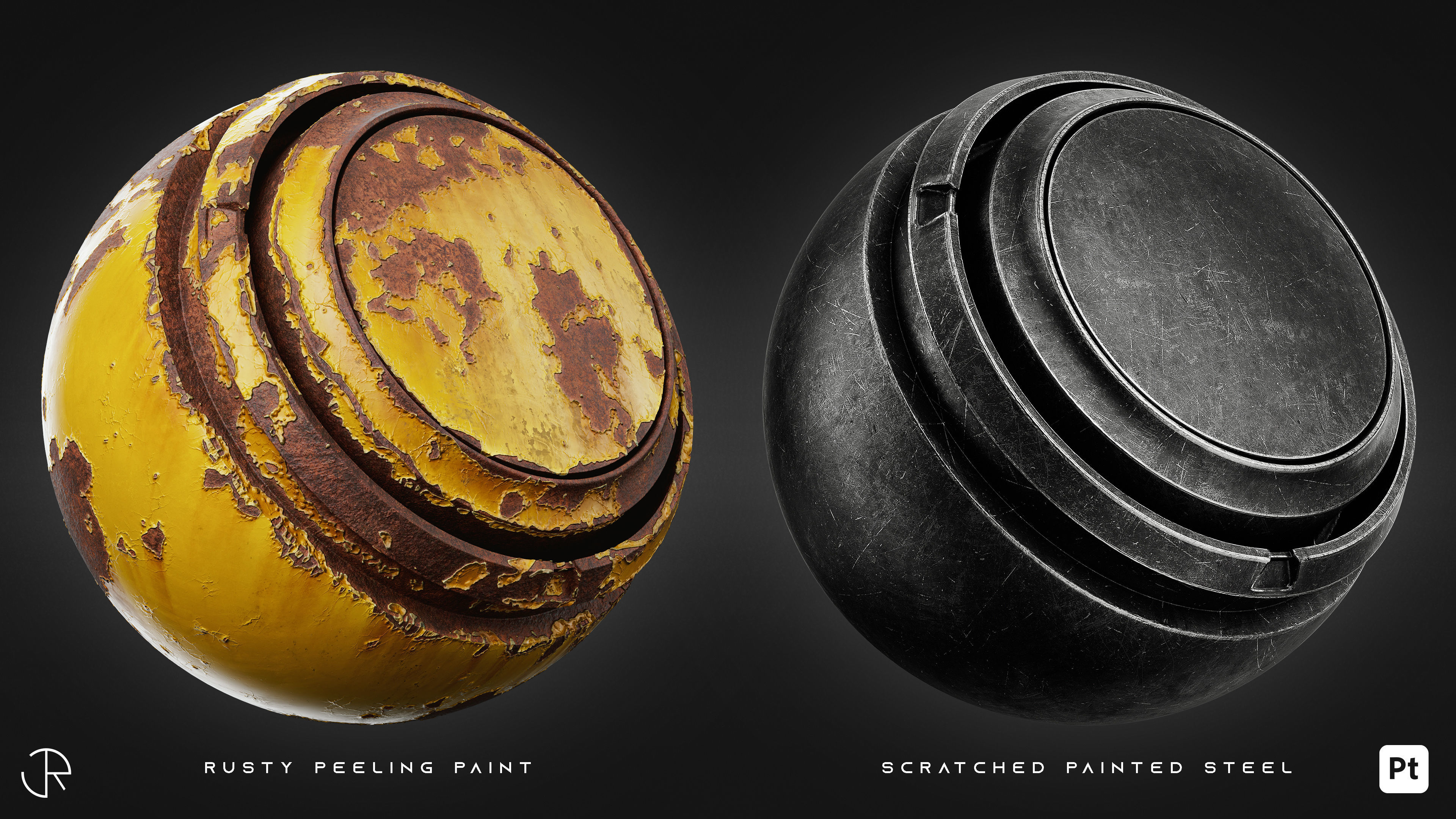 Metal Damaged Materials Substance Painter vol 02 Texture | CGTrader