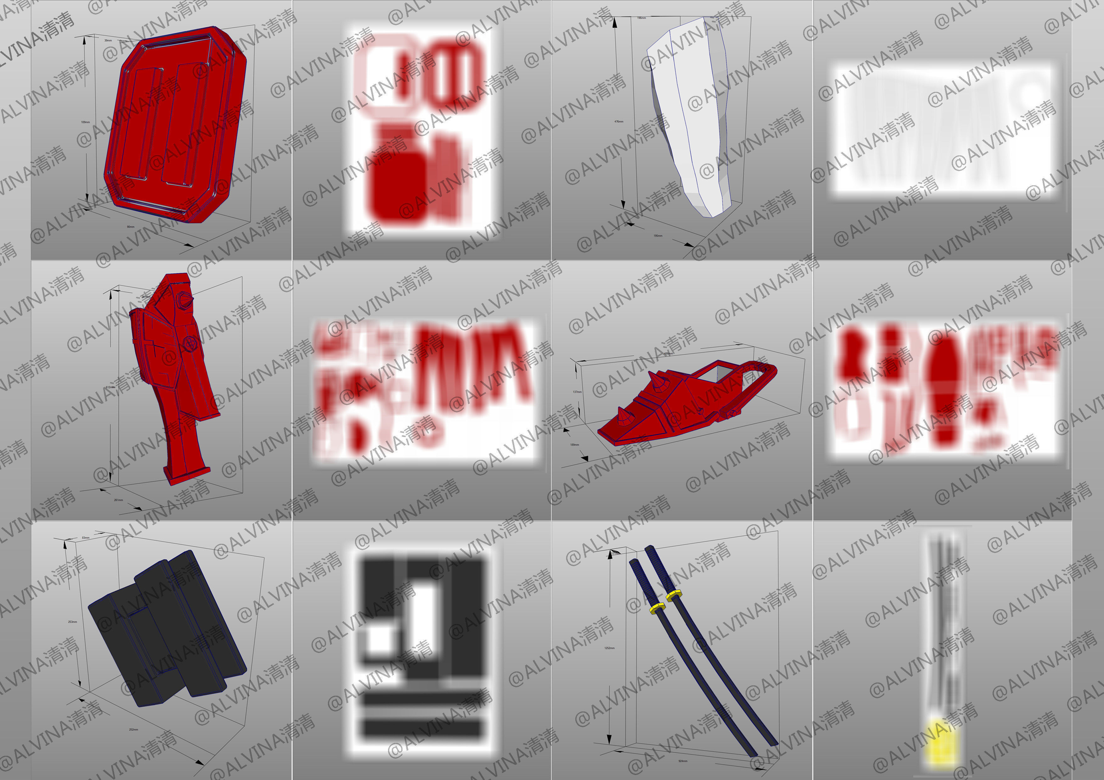 3D model Ryo Sanada Fire Armor - Yoroiden Samurai Troopers pepakura VR ...