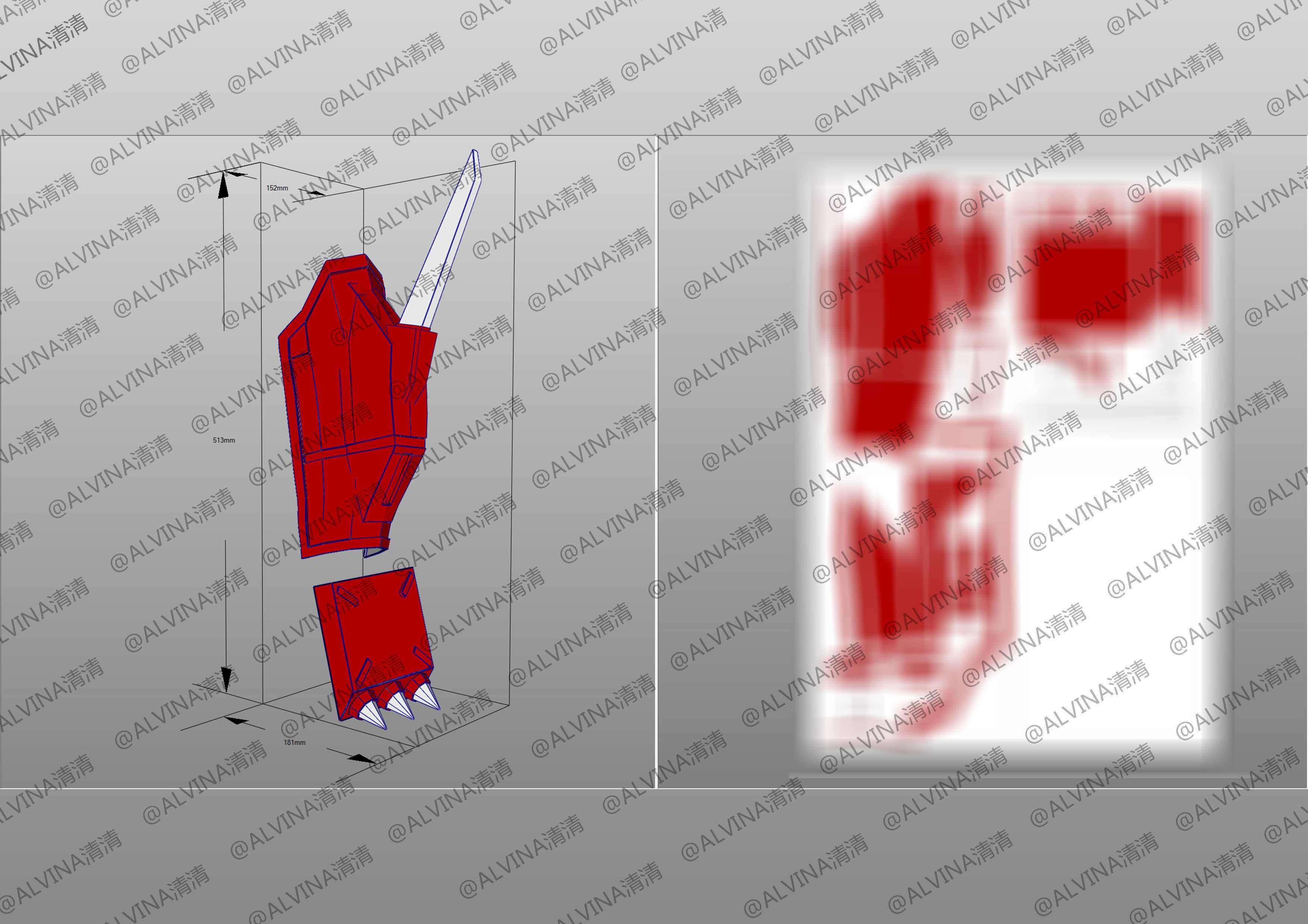 3D model Ryo Sanada Fire Armor - Yoroiden Samurai Troopers pepakura VR ...