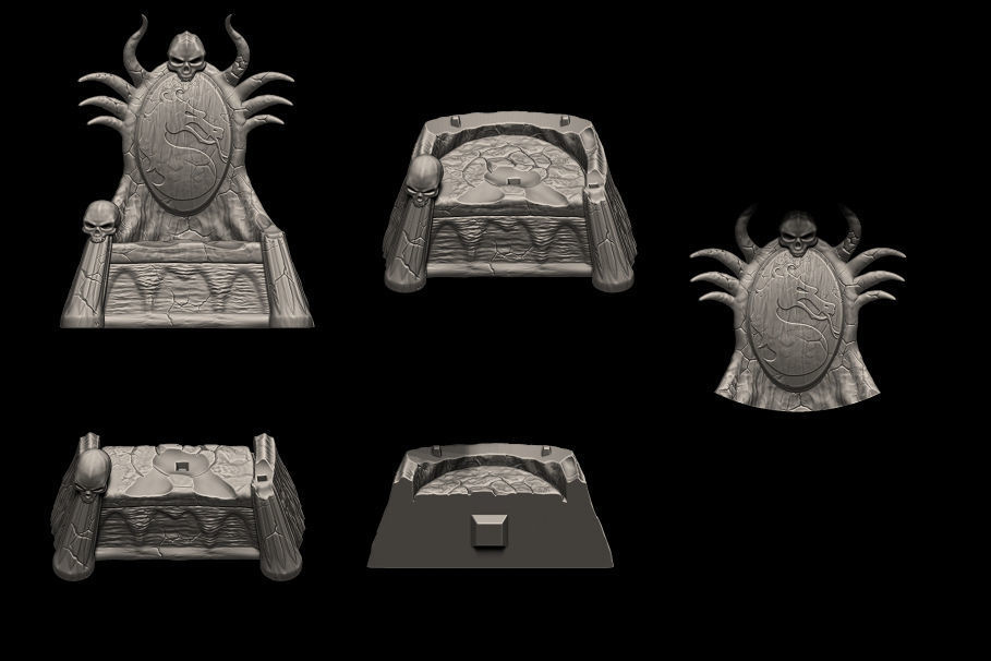 Fan Art Shao Kahn on Throne - MK - Statue 3D model 3D printable | CGTrader