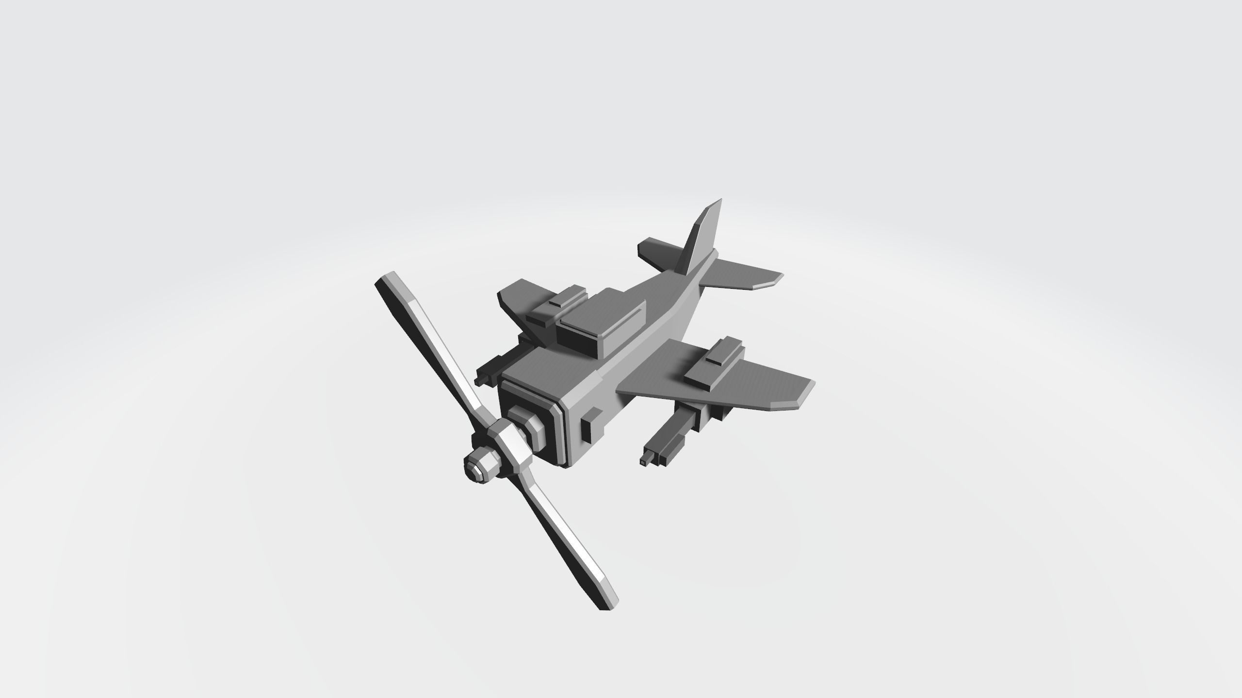 3D model Box propeller plane VR / AR / low-poly | CGTrader