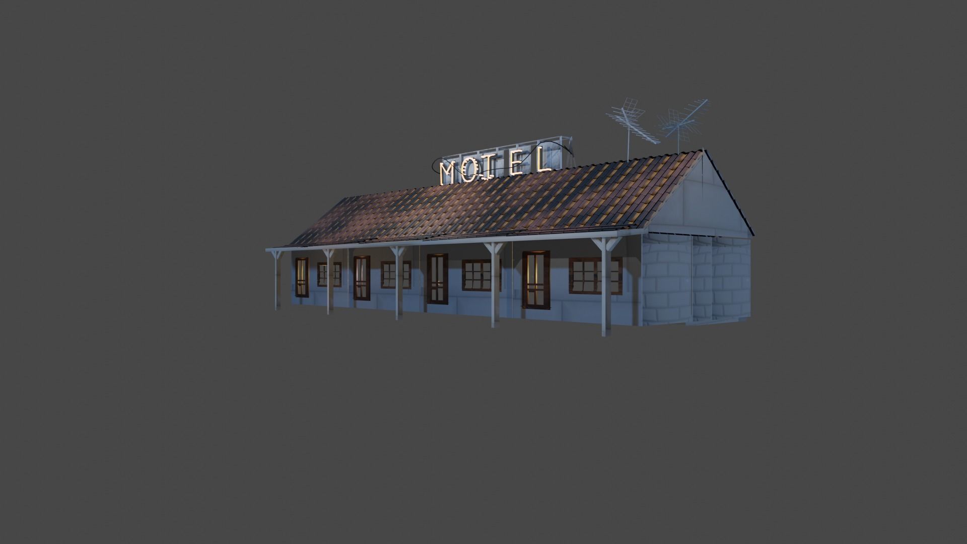 MOTEL 3D model animated | CGTrader