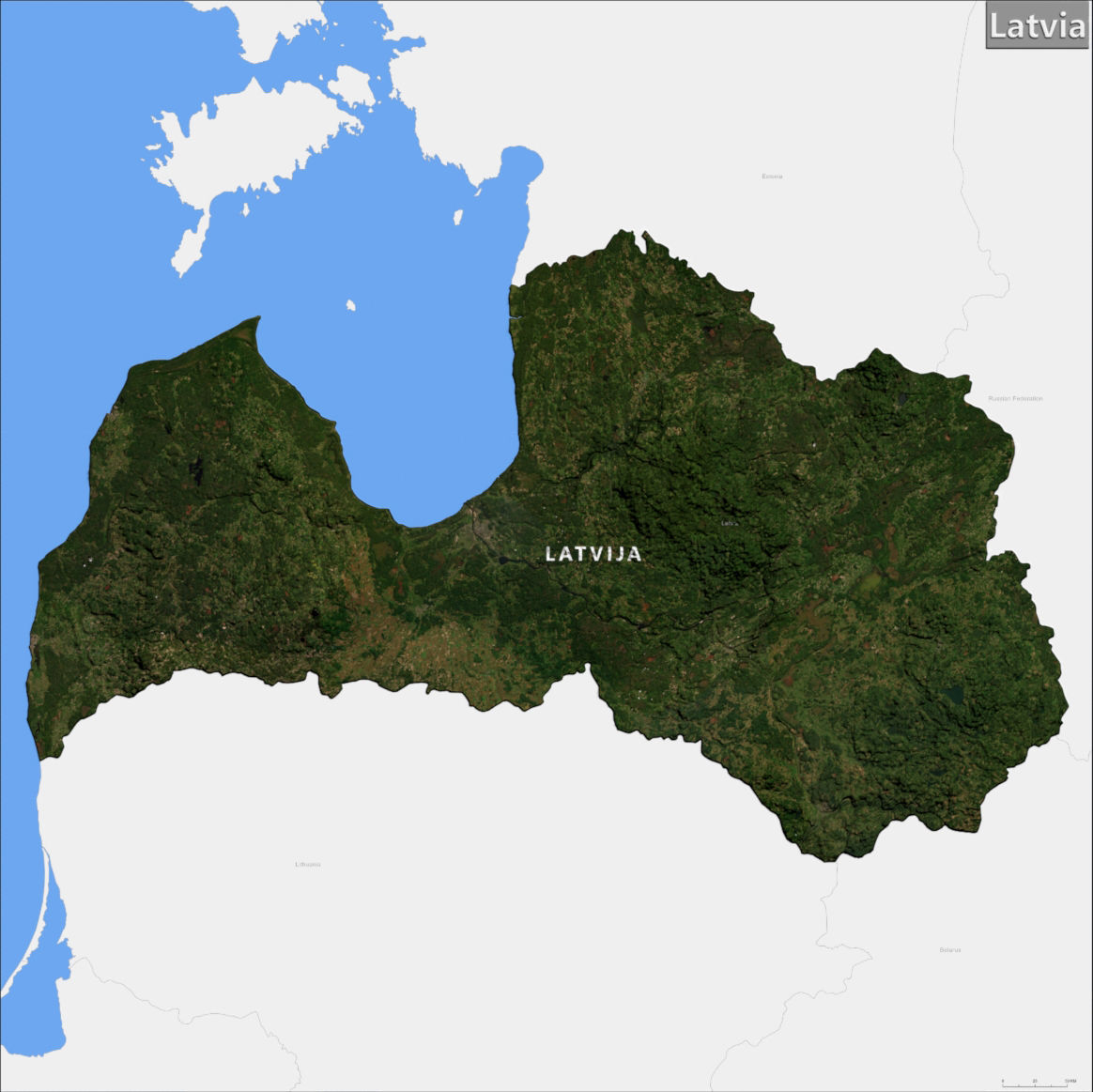 Latvia Terrain Topography Elevation DEM Geography Landscape 3D model ...