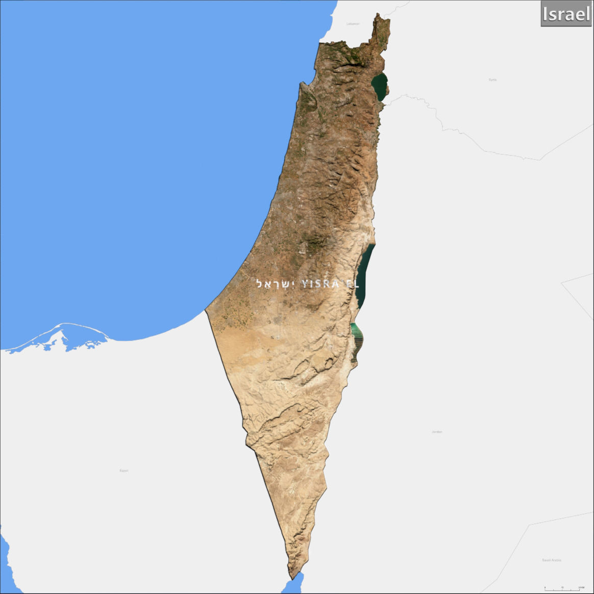 Israel Terrain Topography Elevation DEM Geography Landscape free 3D ...