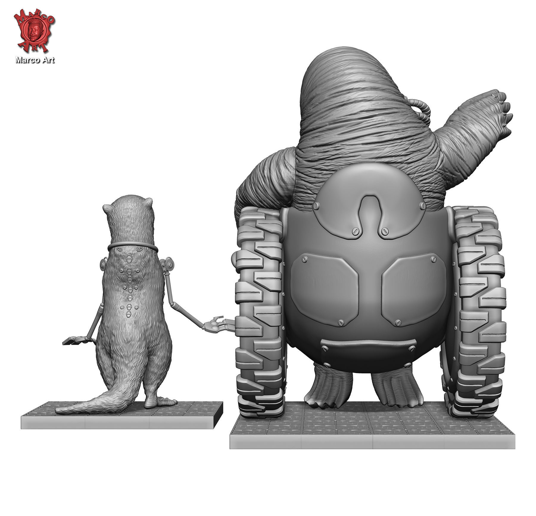 guardians of the galaxy 3 Lylla and Teefs 3D file 3D model 3D printable ...