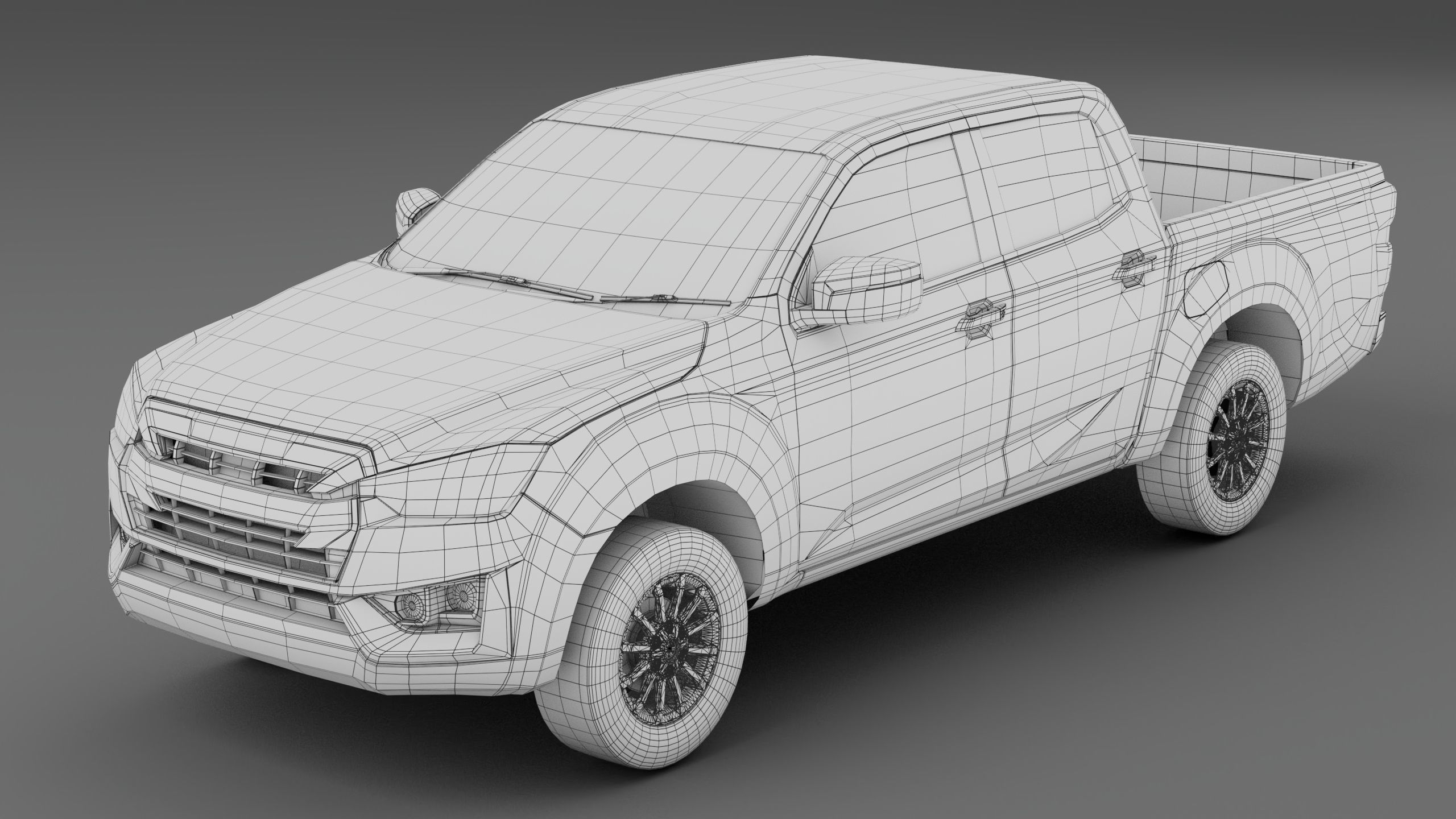 3D model isuzu dmax 2020 cab4 VR / AR / low-poly | CGTrader