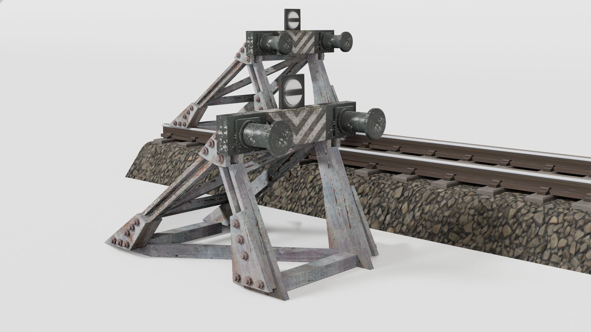 3D model Railway buffer model VR / AR / low-poly | CGTrader
