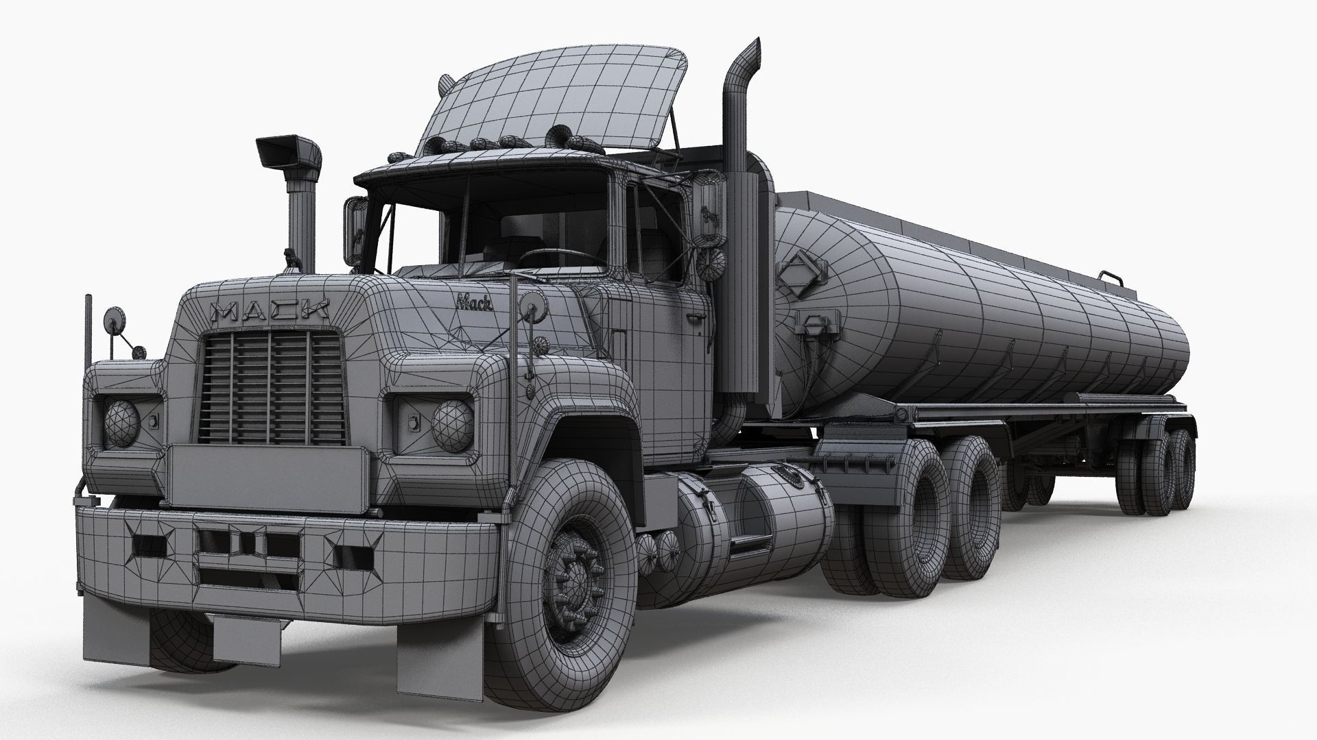 3D model Vintage american tanker VR / AR / low-poly | CGTrader