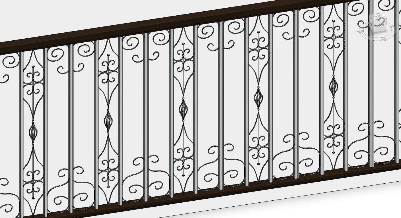 Classic Railing Revit Family type 004 3D model | CGTrader