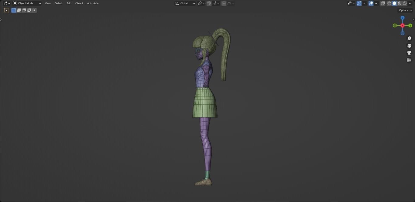 Twilight Sparkle EqG Cel-Shaded free 3D model rigged | CGTrader