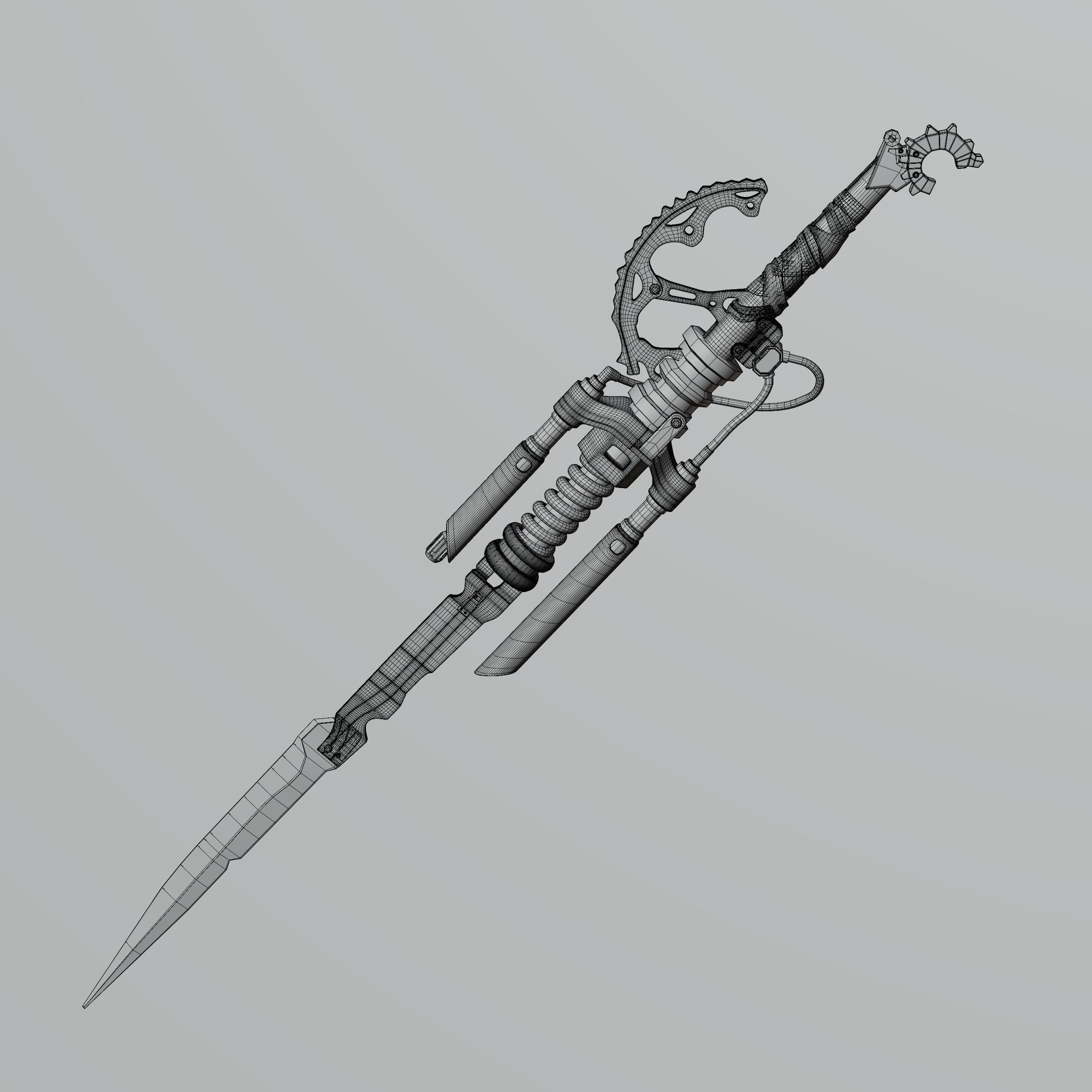 sci-fi sword 3D model | CGTrader