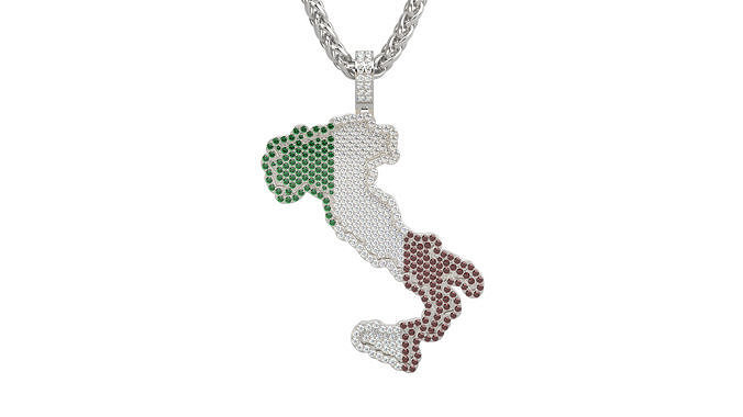 Italy pendant 3D model 3D printable | CGTrader