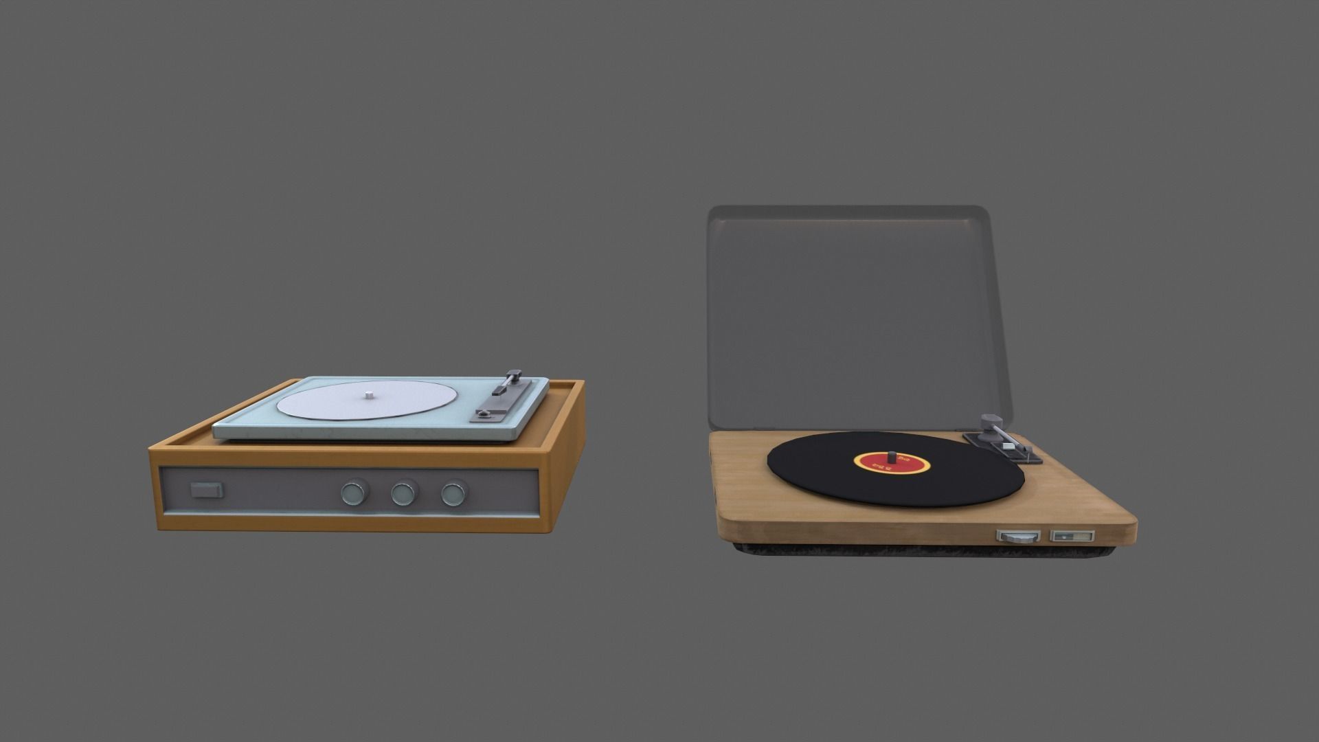 3D model Vinyl music players VR / AR / low-poly | CGTrader