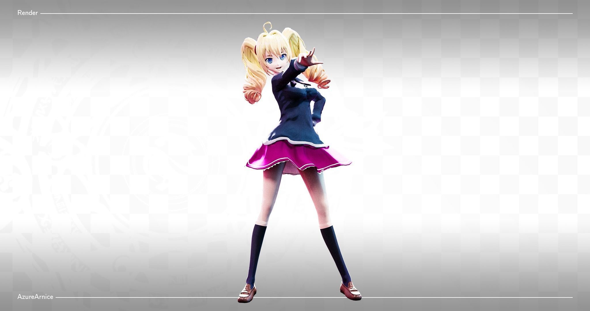 3D model Highschool DxD - Ravel Phenex MMD Model DELUXE VR / AR / low ...