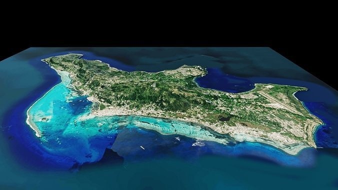 Saipan island 3d Model Terrain 3D model | CGTrader