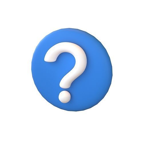 3D model Question Mark Speech bubble V1 001 VR / AR / low-poly | CGTrader